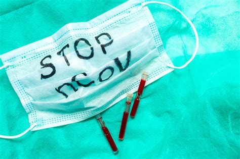 코로나바이러스 Merscov 바이러스 중국 감염 바이러스 마스크 및 혈액 검사 관 바이러스 테스트 중국 바이러스 전염병 코로나바이러스 Ncov의 개념 건강관리와 의술에 대한