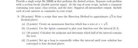 Solved Please Write In Matlab