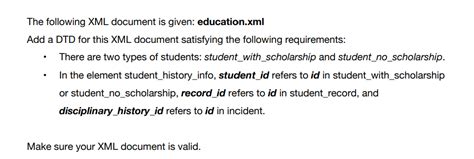 the following xml document is given education xml