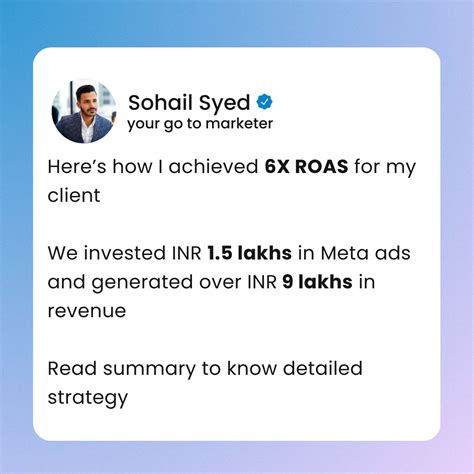 How I Achieved 6x Roas For My Client Sohail Syed Roasguy Posted On