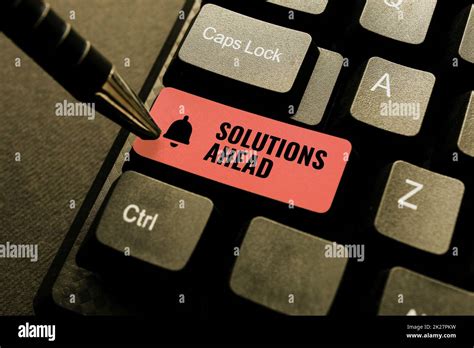 Conceptual Display Solutions Ahead Word For In Advance Action Or