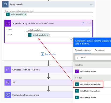 avoid loops when working with multi choice columns for emails and