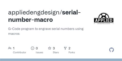 GitHub Appliedengdesign Serial Number Macro G Code Program To Engrave Serial Numbers Using Macros