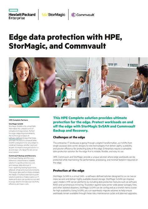 Edge Data Protection With Hpe Stormagic And Commvault Abhijit Phadtare