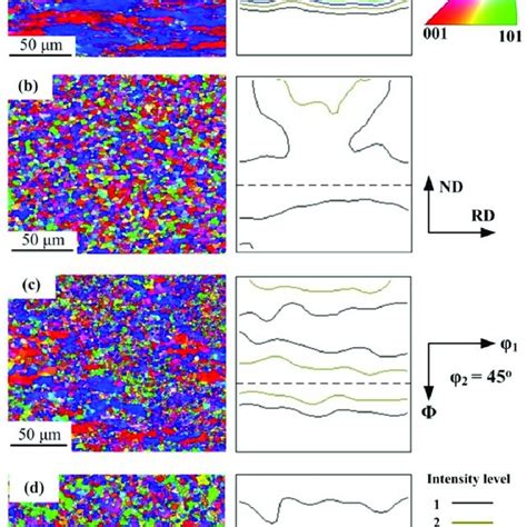 Ebsd Maps Of Recrystallized Substructure And Deformed Grains And Download Scientific Diagram