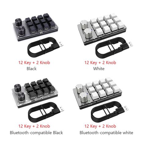 Generic Bluetooth Wireless USB 12 Key 2 Knob Mechanical Keyboard 3 9Keys Gaming Keyboard
