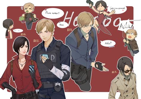 Ada Wong And Leon S Kennedy Resident Evil And More Drawn By Eight Danbooru