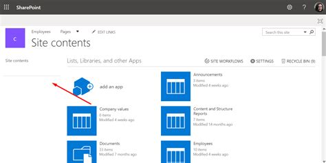 cannot see exit classic experience or return to classic sharepoint