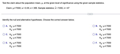 Solved Part A Identify The Null And Alternative Hypotheses Chegg
