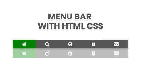 menu bar html css youtube