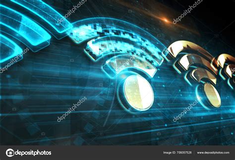 Wifi Wireless Mobile Connection Internet Hotspot Symbol Digital Concept Network Stock Photo
