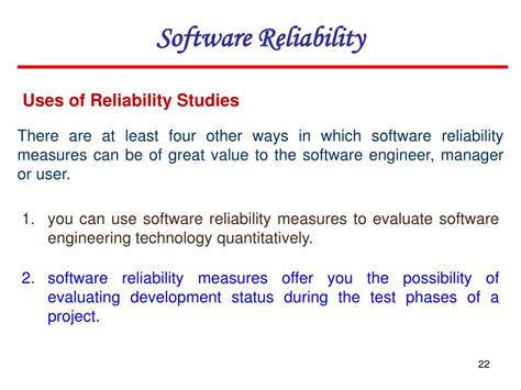 PPT Software Reliability PowerPoint Presentation Free Download ID