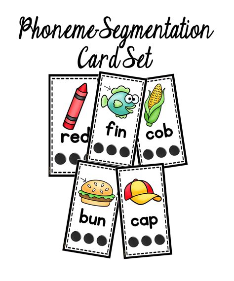Phoneme Segmentation Card Set Word Sort Activities Phoneme Segmentation Phonological Awareness