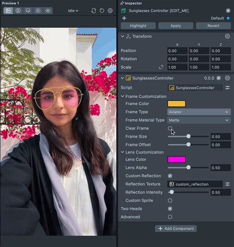 Sunglasses Snap For Developers