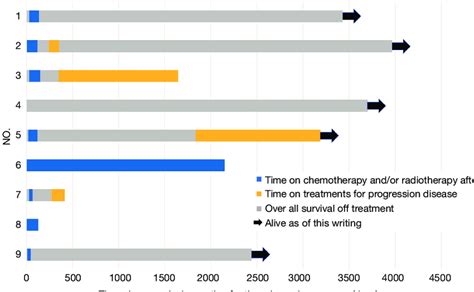 Swimmer Plot Showing The Duration Of Chemotherapy Andor Radiotherapy Download Scientific