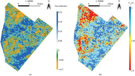 Planar Map Of Prestack Inversion Of Gas Indicator Factor A And P S
