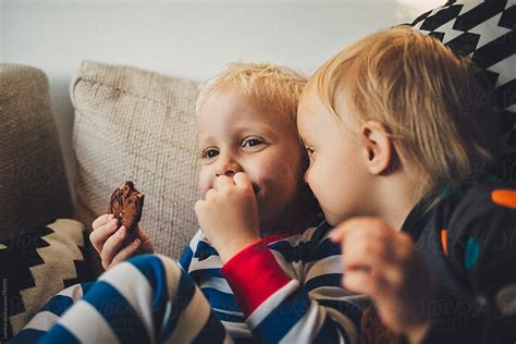 Brother And Sister Playing In The Bed By Stocksy Contributor Lumina Stocksy