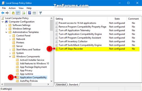 Enable Or Disable Steps Recorder In Windows Tutorials
