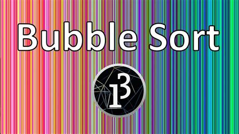 Bubble Sort Algorithm Visualisation Youtube