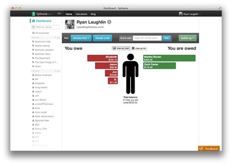 Splitwise Excel Template