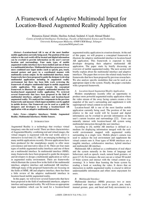 Pdf Adaptive Multimodal Interaction In Mobile Augmented Reality A Conceptual Framework