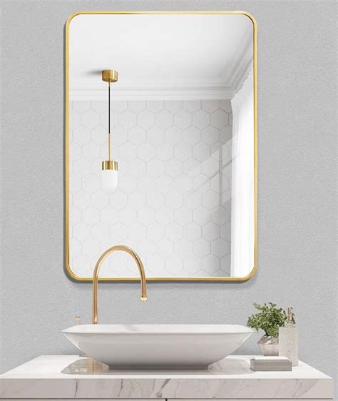 Rectangular Gold Mirror Filotechno