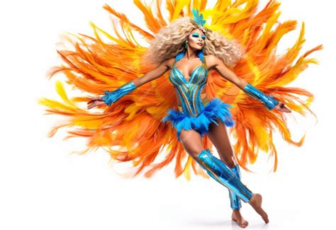 Premium Photo Brazilian Wearing Samba Costume
