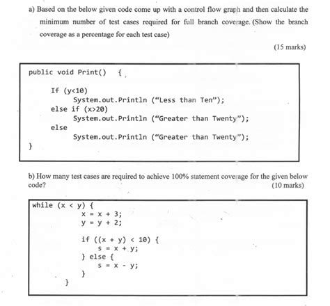 Solved A Based On The Below Given Code Come Up With A Chegg