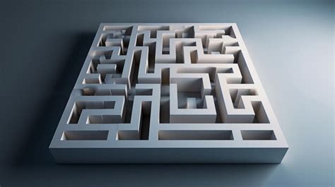 An Abstract Representation Of Innovation With A Minimalist Maze On A