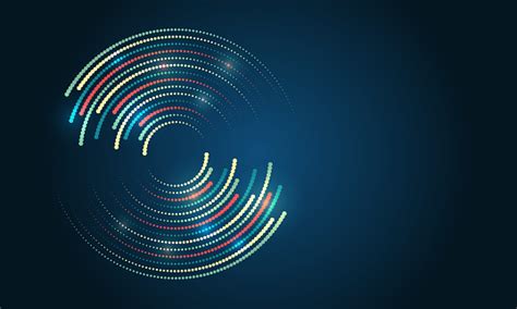 big data visualization abstract stream information with circles array