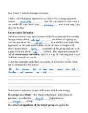 Notes Chapter5 002784215 Pdf Notes Chapter 5 Inductive Arguments
