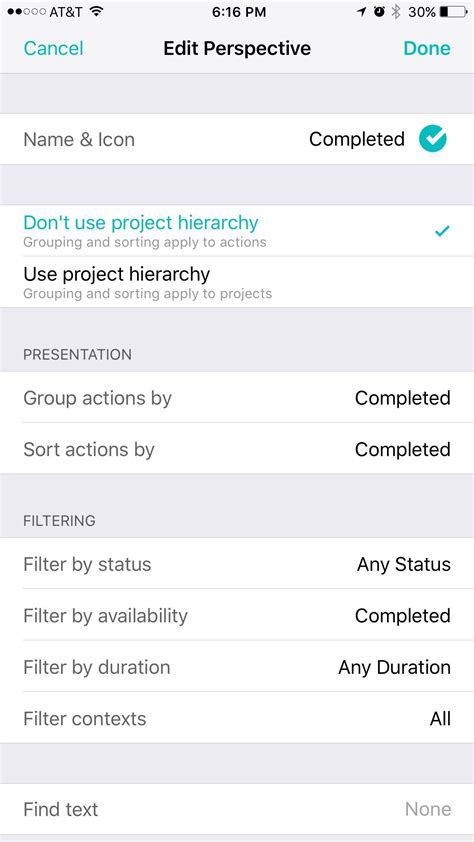 perspective from mac not displaying tasks on ios omnifocus for ios