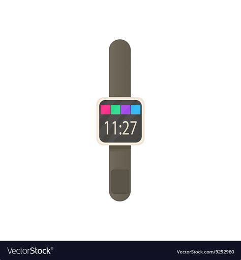 Smartwatch Icon In Cartoon Style Royalty Free Vector Image