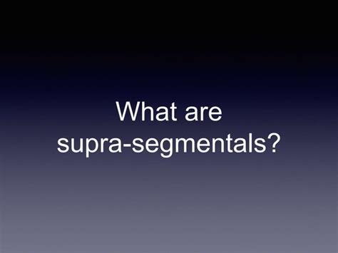 Supra Segmental Pronunciation And The Importance Of Lexis Words In