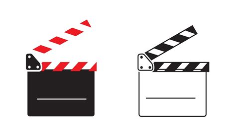 Modern Clapper Board Icon Isolated On White Background Vector Illustration Eps 10 19484796