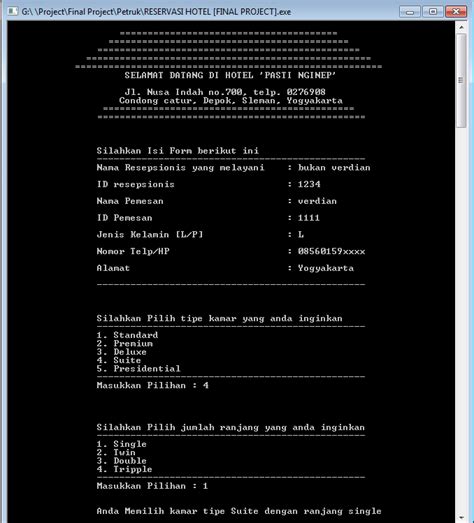 3tripel Program Reservasi Hotel Dengan C
