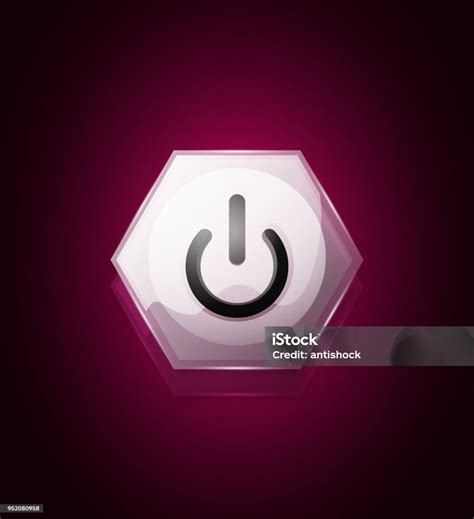 유리 투명 효과 전원 시작 버튼에 아이콘을 벡터 Ui 또는 애플 리 케이 션 심볼 디자인 검은색에 대한 스톡 벡터 아트 및 기타 이미지 검은색 그라데이션 그래픽