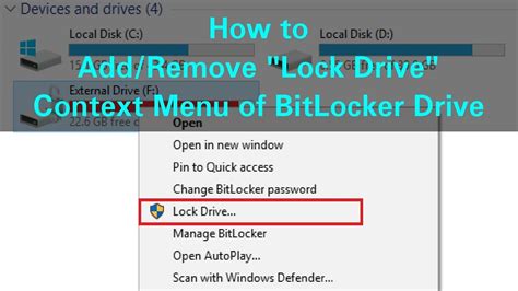 How To Lock Bitlocker Drive Without Restarting The Computer On Windows 10 7 8 The Solution