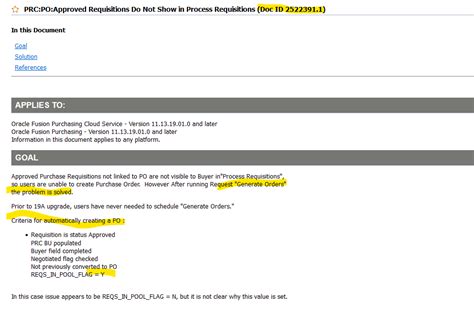 Approved Requisitions Do Not Show In Process Requisitions — Cloud Customer Connect