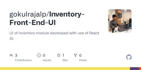 github gokulrajalp inventory front end ui ui of inventory module