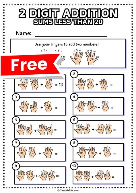 2 Digit Addition Without Regrouping Worksheets Teach Prints