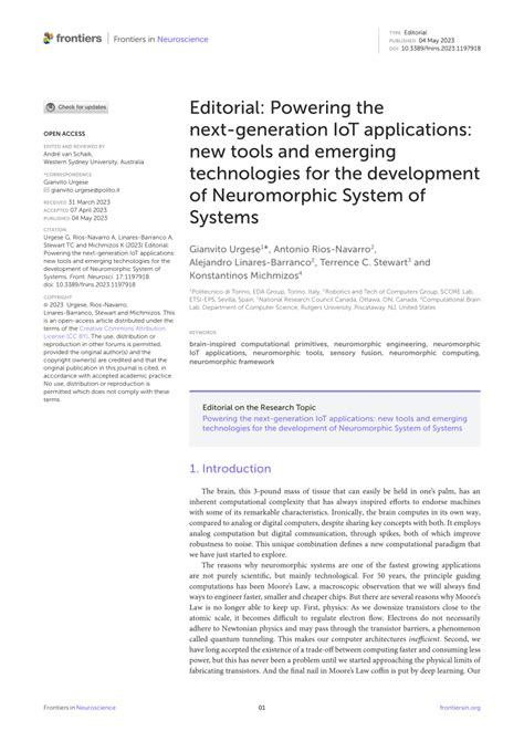 Pdf Editorial Powering The Next Generation Iot Applications New Tools And Emerging