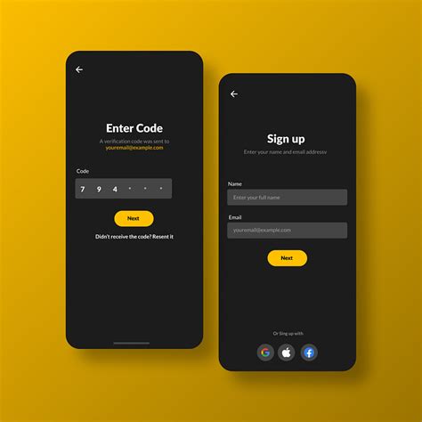 Elegant Mobile Login And Verification Ui Screens By Usman Click On Dribbble