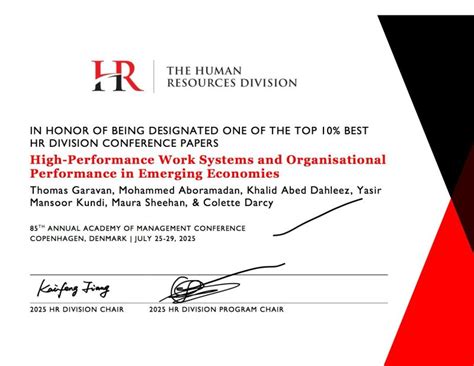 Thank You Aom Thank You To The Reviewers Thank You To My Co Authors Thomas Garavan 13