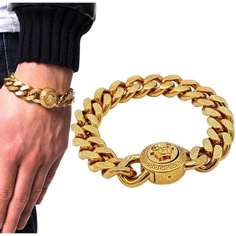 베르사체versace 베르사체 메두사 팔찌 체인 골드 트렌비