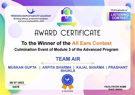 Hello Connections I Am Happy To Announce That Our Team Got A Award Certificate In A Contest