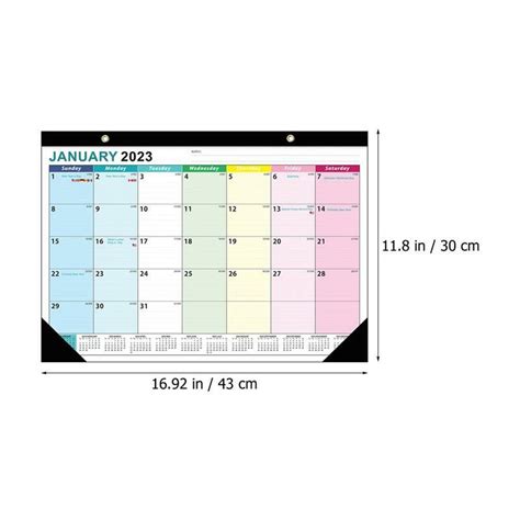 달력 벽 월별 2023 행잉 플래너 6 월 2024 사무실 일정 종이 연도 학술 수직 계획 노트 데스크 의제 인쇄제품