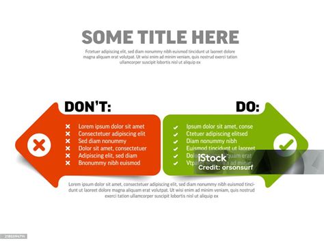 Vector Pros And Cons Do And Dont Compare Template Table Stock