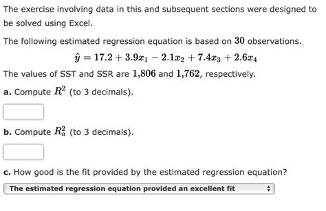 Solved The Exercise Involving Data In This And Subsequent Chegg
