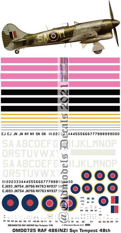 Omd0725 Tempest Royal Air Force Nz [1 48th Scale] 35 00 Jays Hobby Products New Zealand